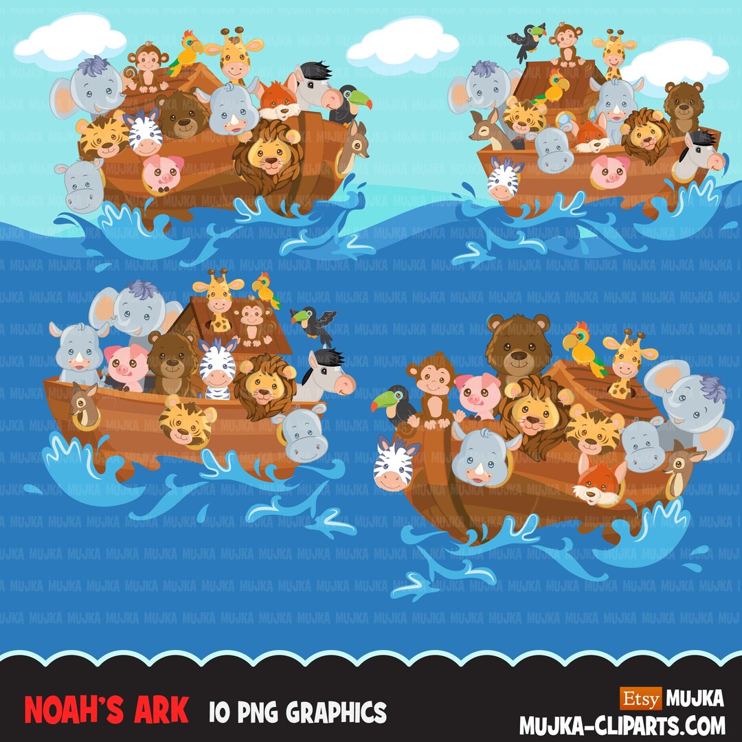 Noah's Ark Clipart and Backgrounds, Religious Graphics, Animals ...