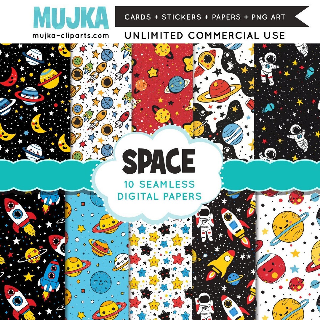 Space Digital Papers, Planets Png, Astronaut Background, Out of This ...