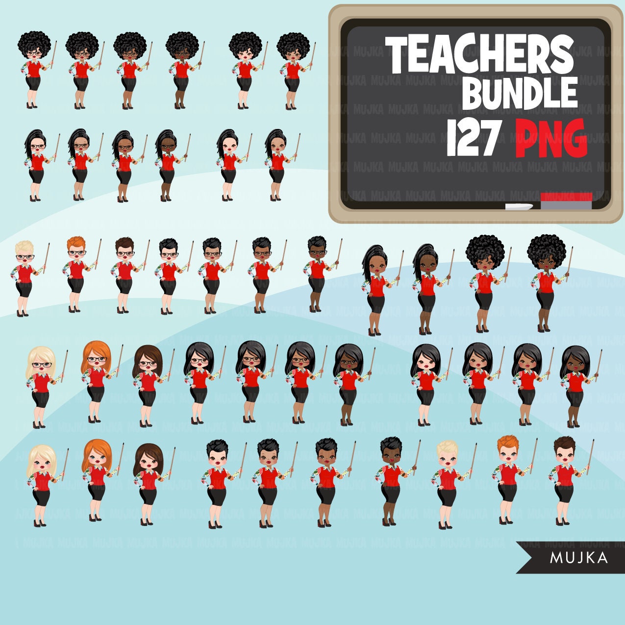 Teacher Clipart Bundle School Education Png School Graphics - Etsy