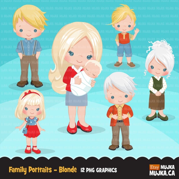 Family portraits clipart. Christmas portraits, mom, dad, grandparents ...