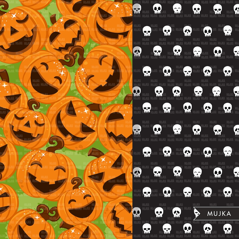Halloween Digital Paper Halloween Digital Download Halloween - Etsy