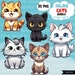 Cats Png, Kitten Png, Pets Clipart Bundle, Cute Cats Clipart, Best ...