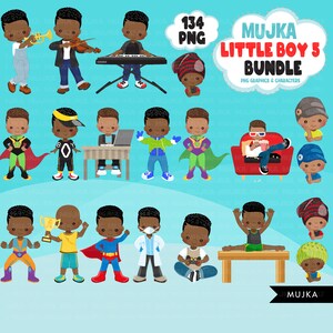 Black Boy Png Bundle, Black Boy Clipart, Black Boy Art, Little Boy ...
