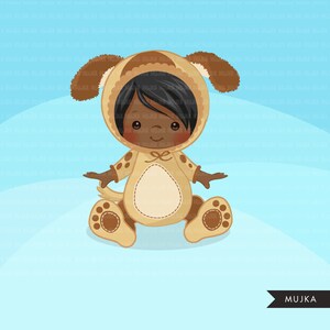 Baby Puppy Dog Clipart, Halloween Costume Baby Shower Graphics, Card ...