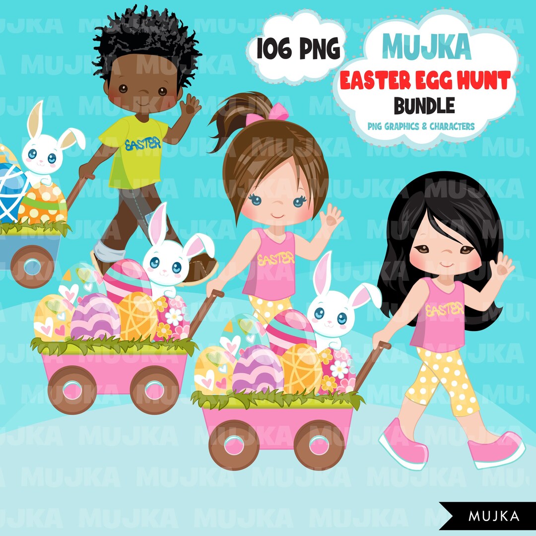 Easter Bundle, Easter Png Bundle, Egg Hunt Bundle, Easter Kids, Easter ...