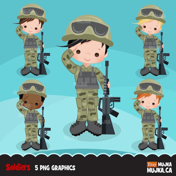 Army clipart, Little soldier boy graphics. Salute patriots, gun ...