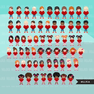 Valentine Clipart BUNDLE, Valentine's Day, Best Friend Gifts, Siblings ...