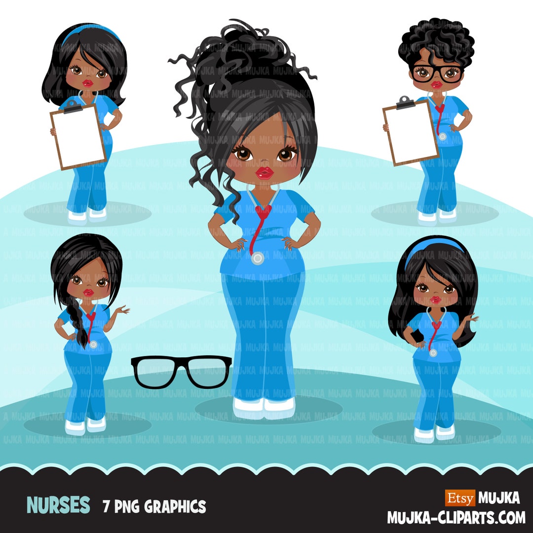 Black Nurse Png, Nurse Clipart, Afro Nurse Png, African-american Nurse ...