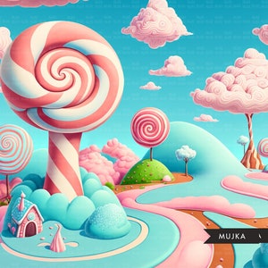 Candy Land Backgrounds, Candy Land Birthday Backdrops, Decorations ...