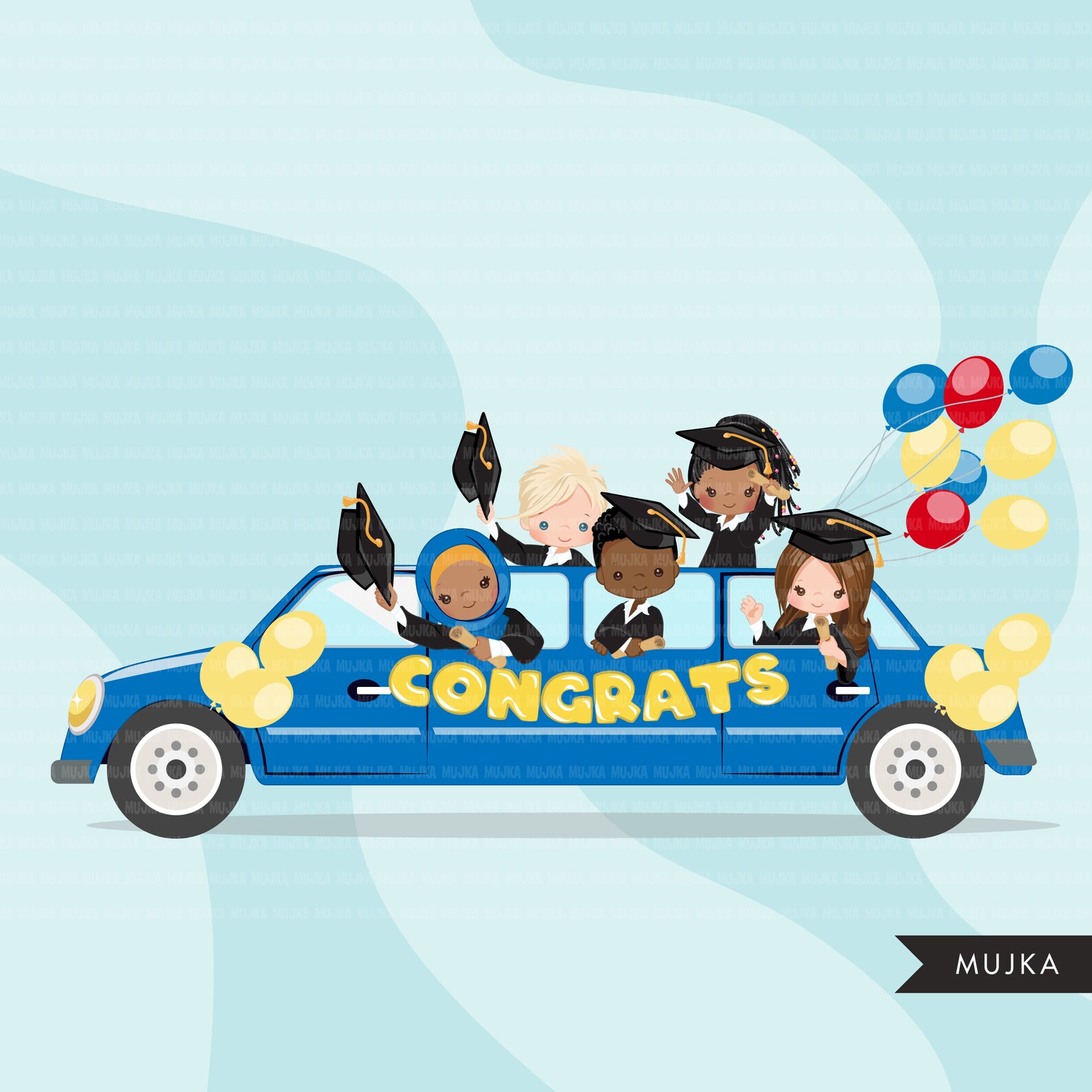 Graduation Clipart, Drive by Graduation Parade, Boys, Girls, Drive ...