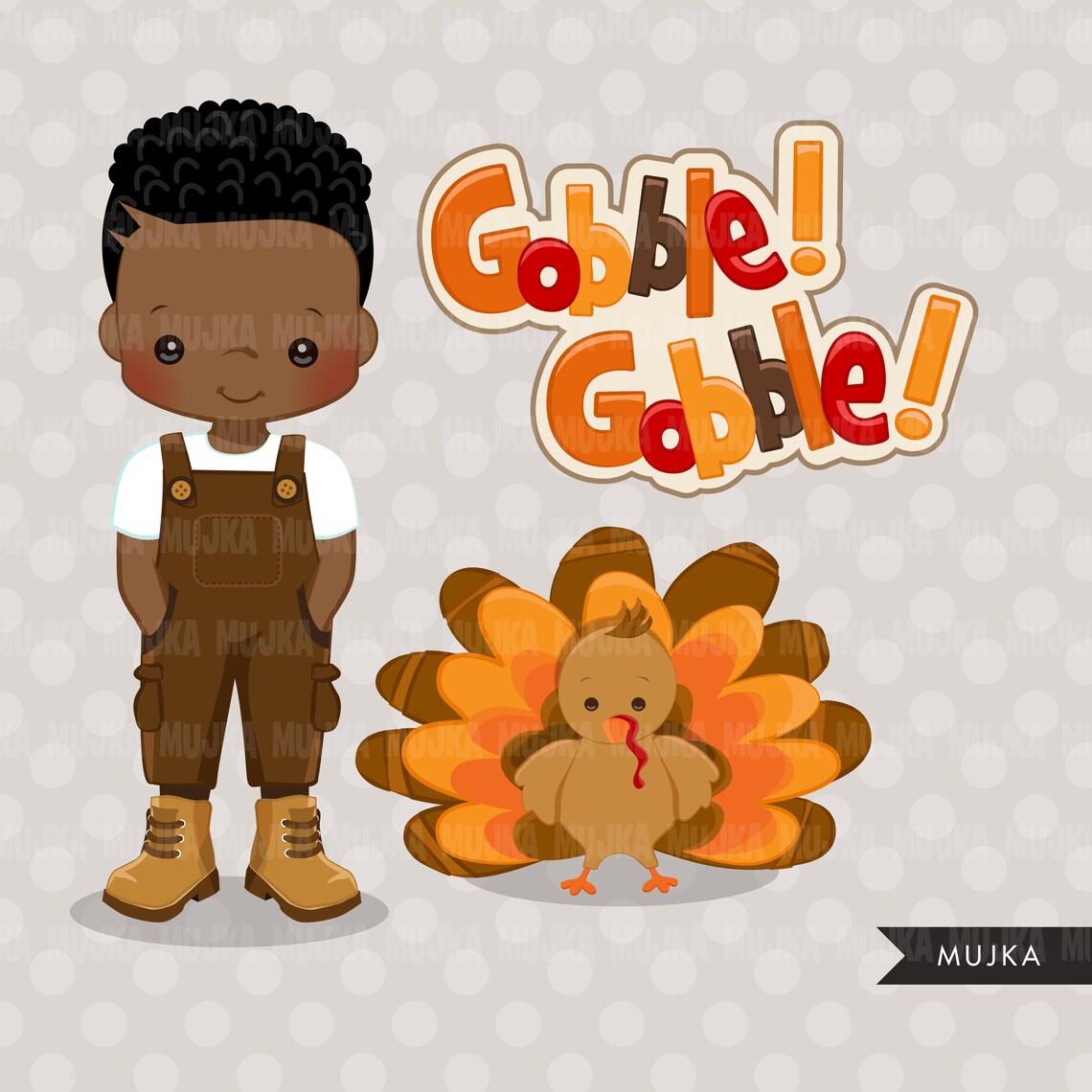 Black Thanksgiving PNG Clipart. Turkey, Apple Pie, Fall Leaves ...