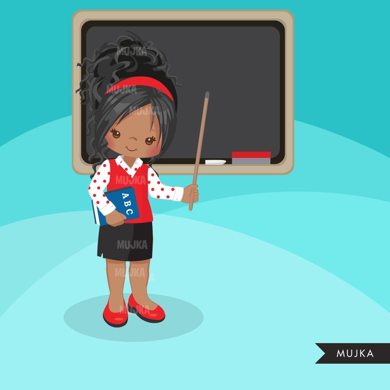 Teacher Clipart, School Character Clipart Graphics, Card Making ...
