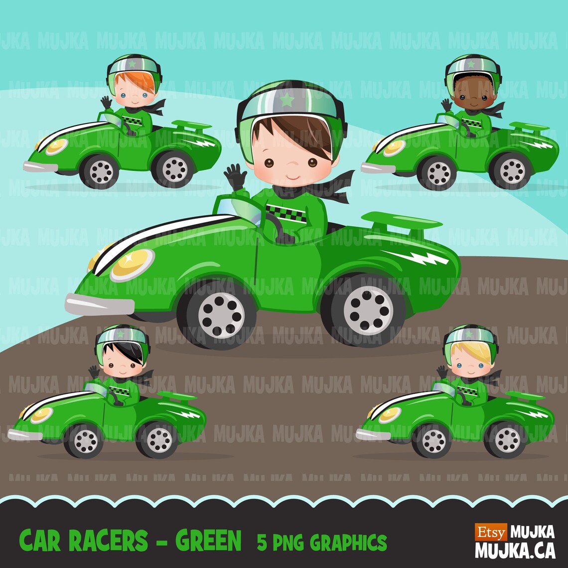 Car Racing Clipart for Boys. Race Car Driver Formula 1 | Etsy
