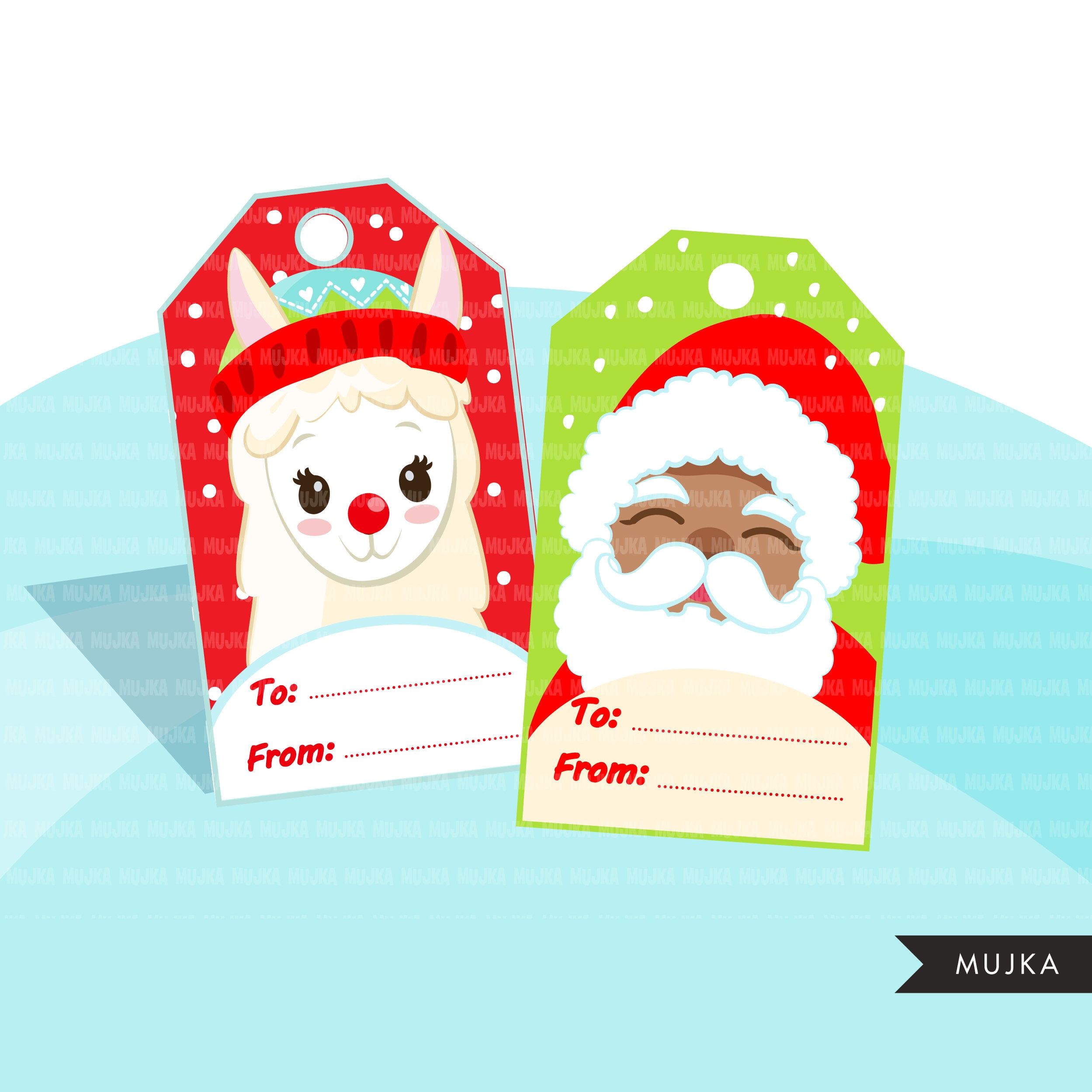 Printable Christmas Gift Tags Christmas Gift Tags Clipart - Etsy Canada