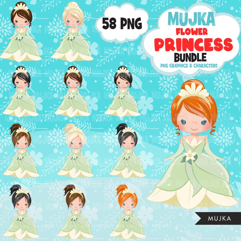 Princess Bundle Princess Png Princess Clipart Birthday - Etsy