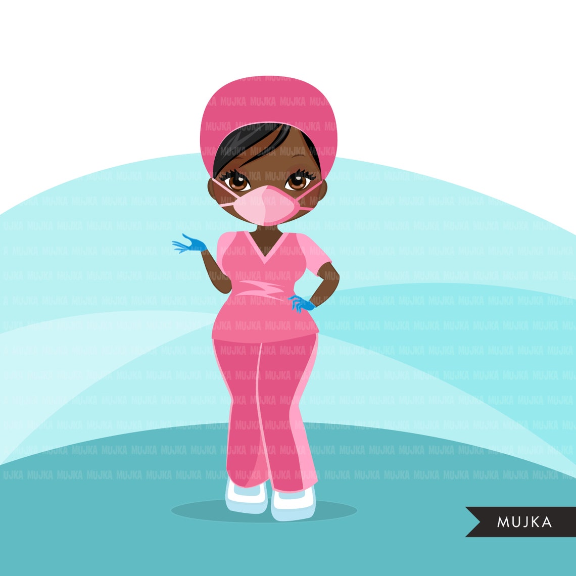 Nurse Png, Nurse Clipart, Pink Scrubs Png, Nurse Sublimation Designs ...