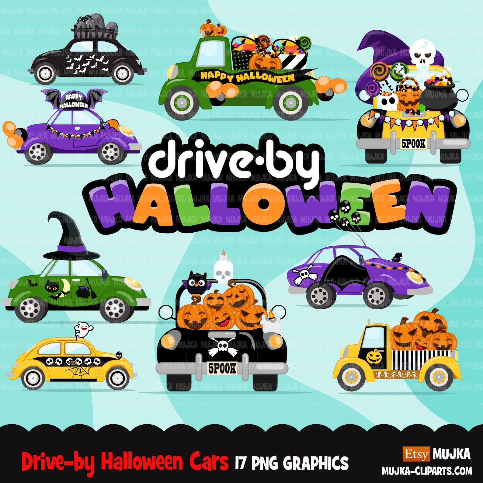 Drive-by Halloween Clipart, Drive Through Party, Parade Clipart ...
