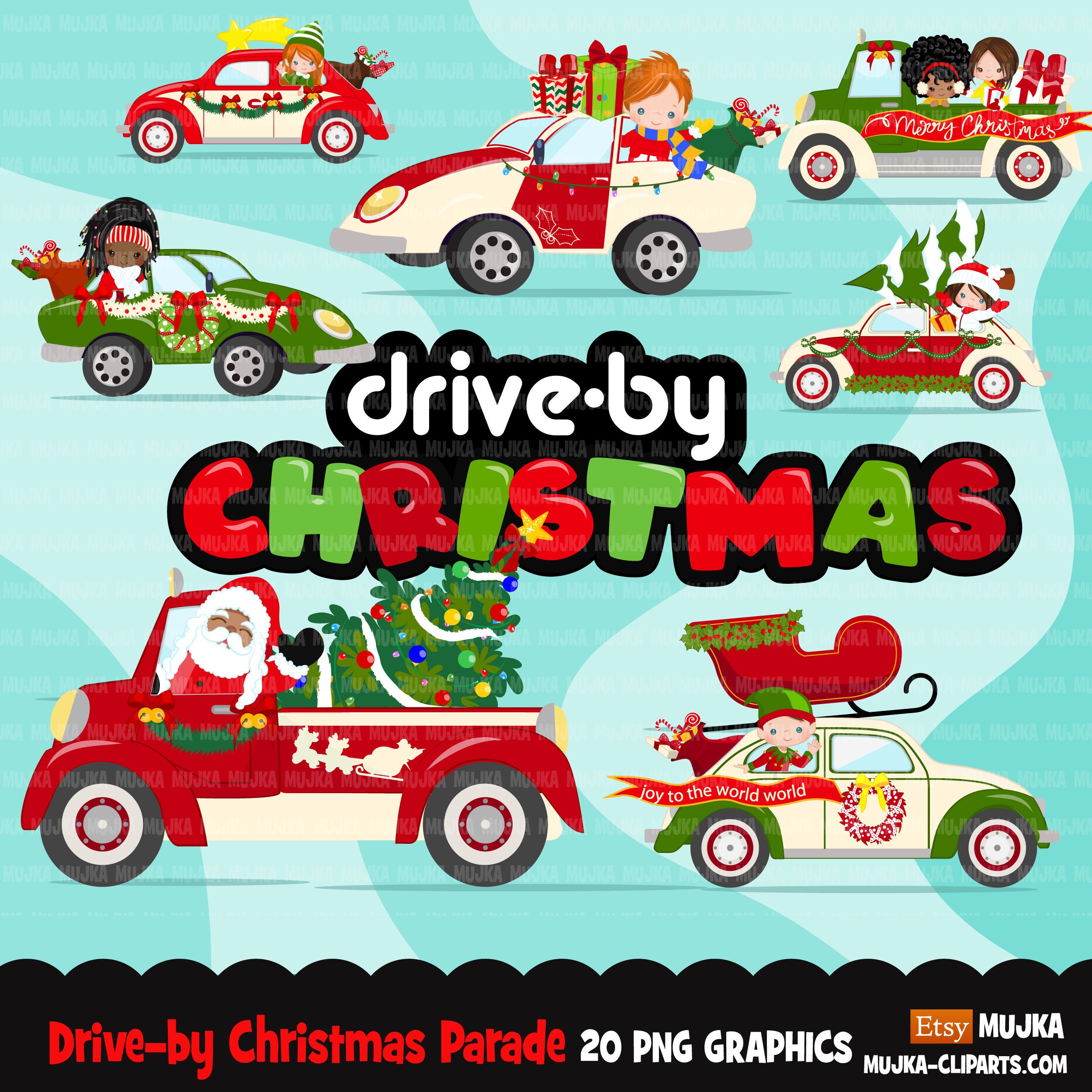 Santa Parade Clipart Images