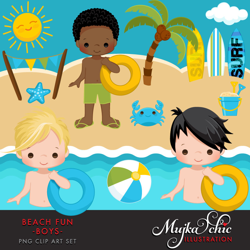 Summer Beach Fun Clip Art