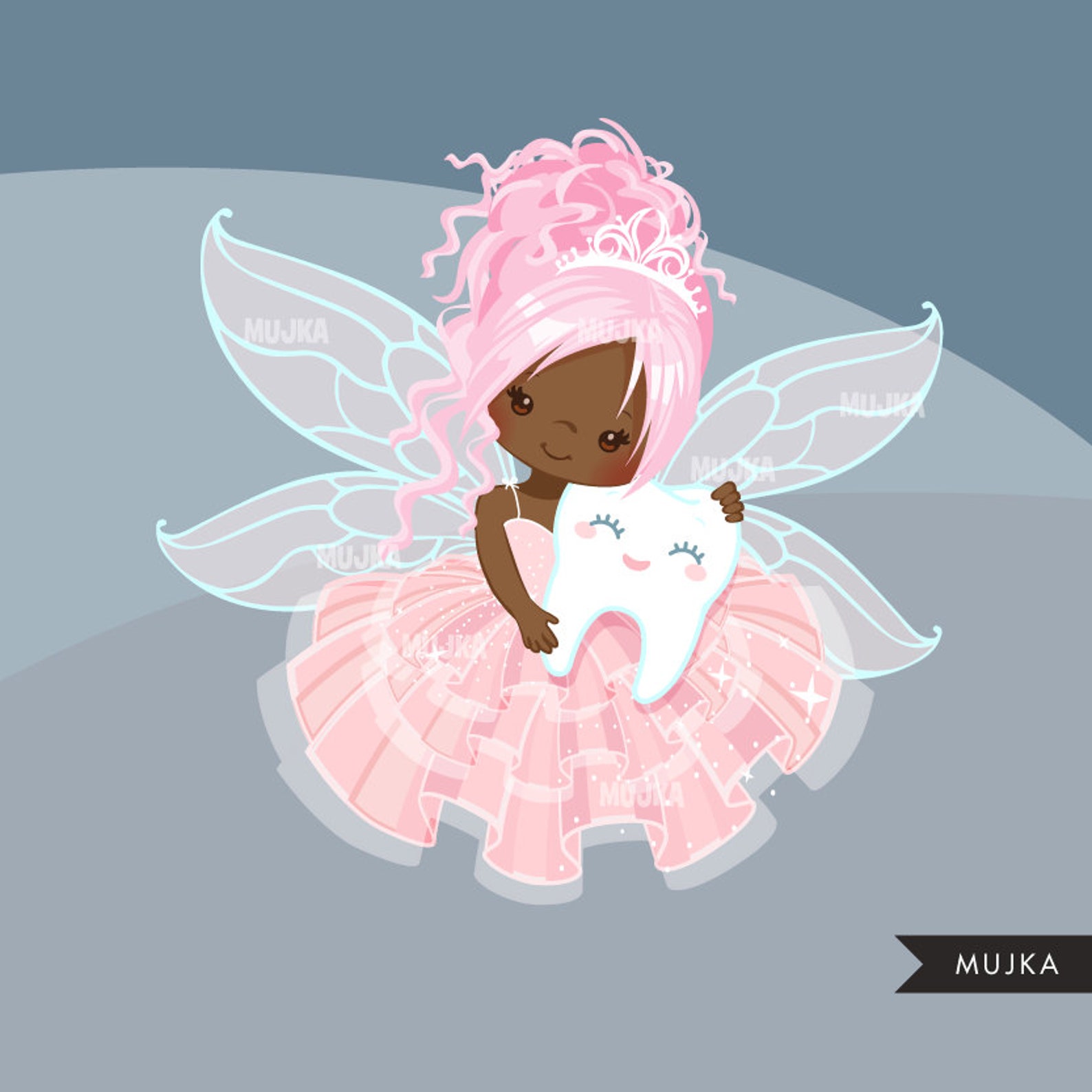 Tooth Fairy Clipart. Cute Fairy Character Graphics, Angel Wings, Party ...