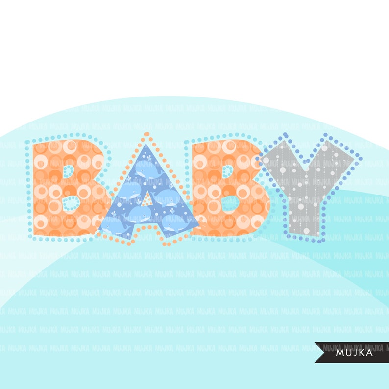 Baby Boy Alphabet Clipart Bundle Dotted Lines Stackable Boy - Etsy
