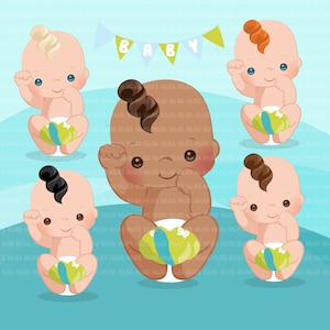 Baby Shower Clipart. Baby Boy Blue Bib, Diaper, Baby Shoes Cute ...