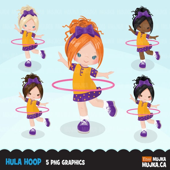 Hula hoop girls Clipart. Outdoors activity, hula hoop graphics ...