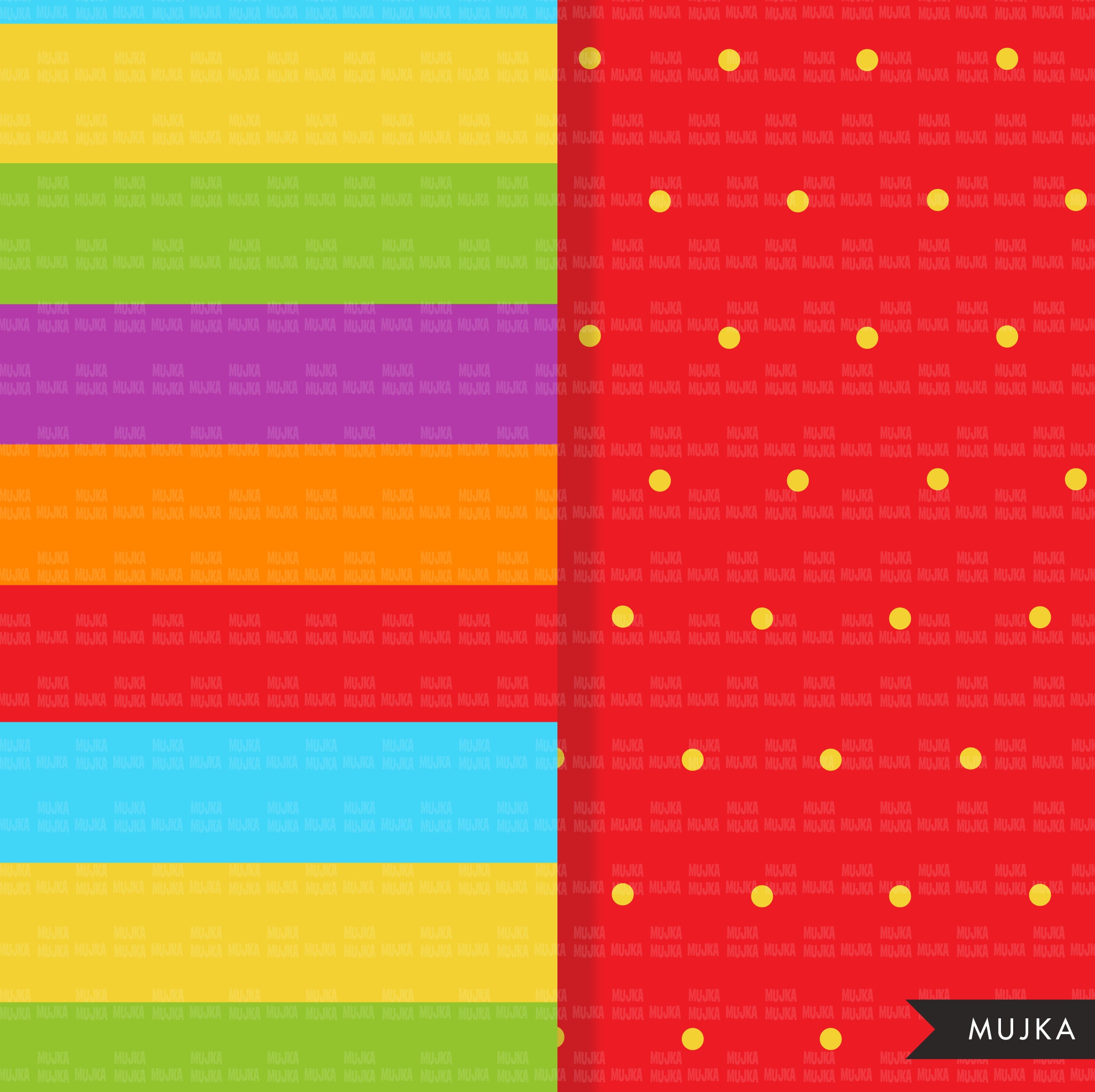 Rainbow Birthday Digital Papers Seamless Pattern Digital - Etsy
