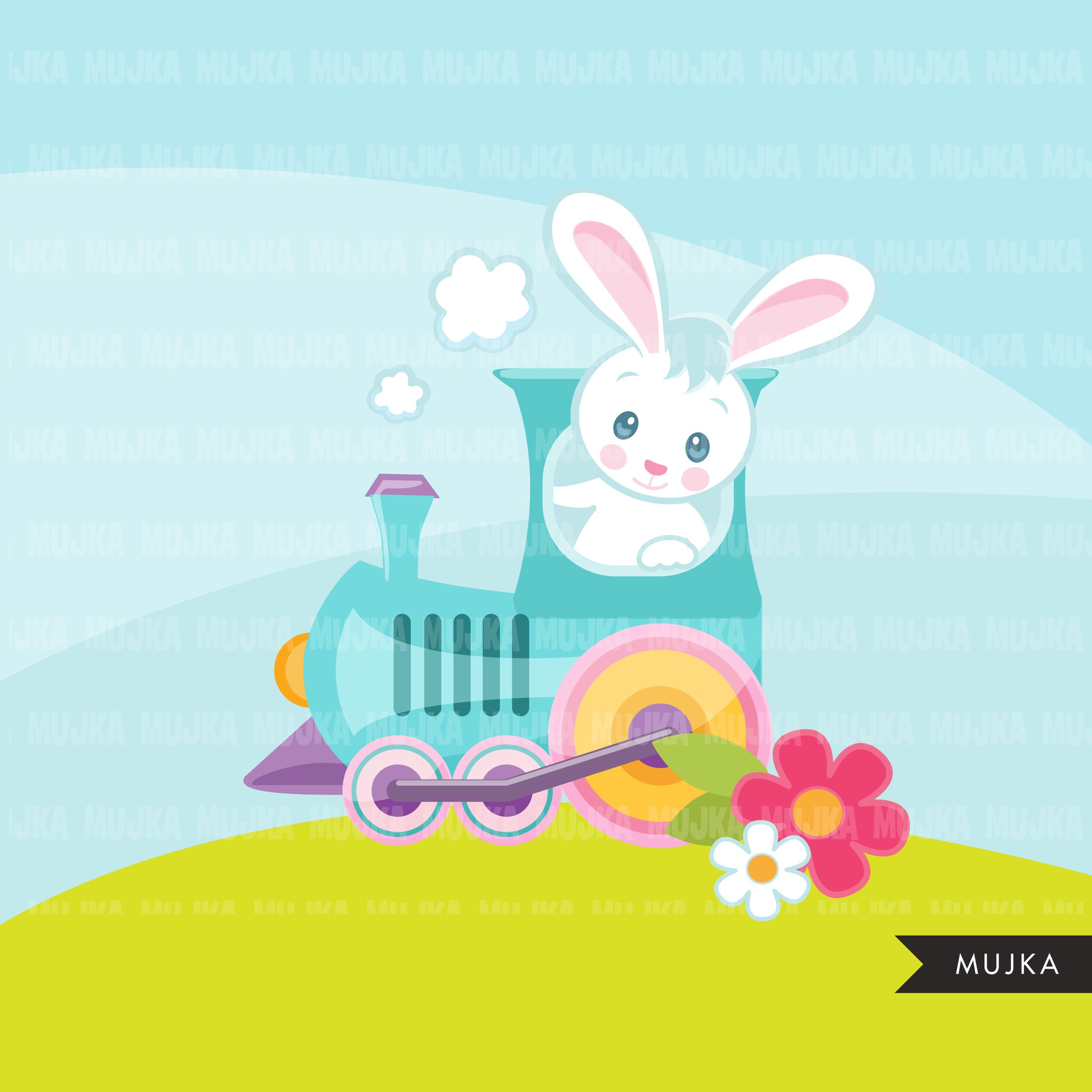Easter Train Clipart Cute Easter Clipart Easter Train Png - Etsy
