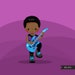 Rockstar Boys Clipart, Guitarist, Black, Musician , Rock Band Birthday ...