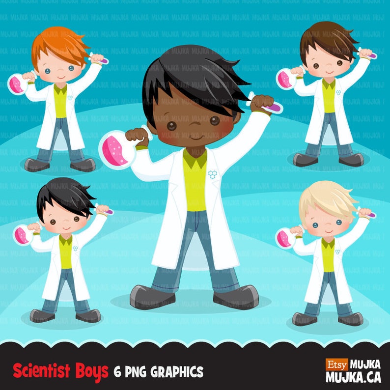 Science Clipart. Scientist Kids Graphics Lab School Elements, Scientist ...
