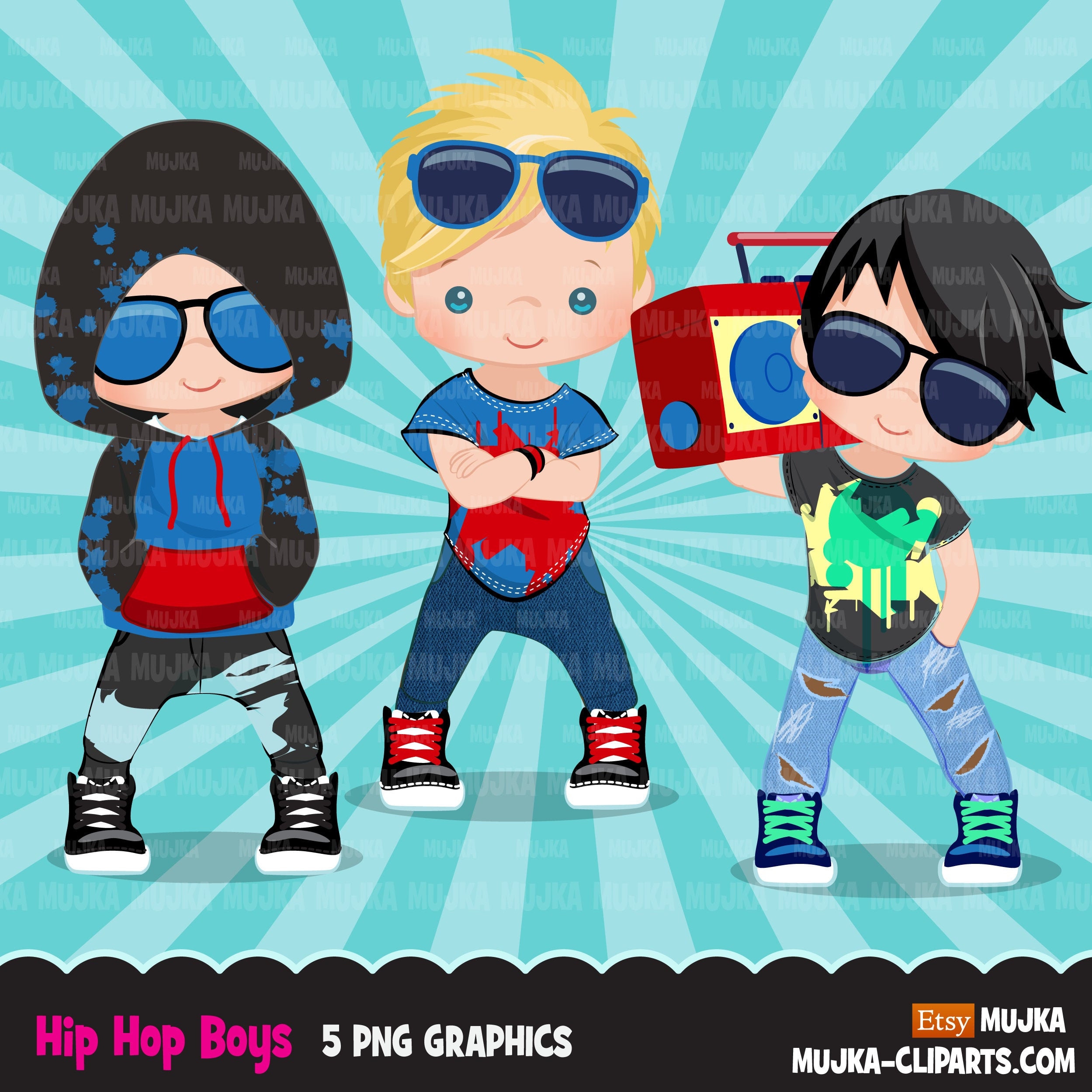 Kids Hip Hop Dancing Clipart