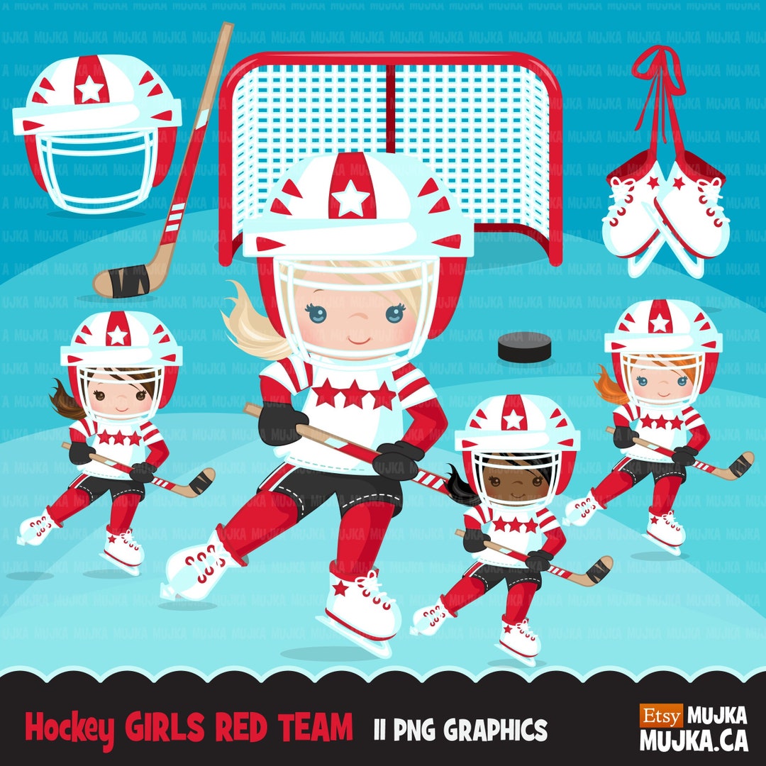 Hockey Clipart. Sport Graphics, Girls Hockey Player Characters ...