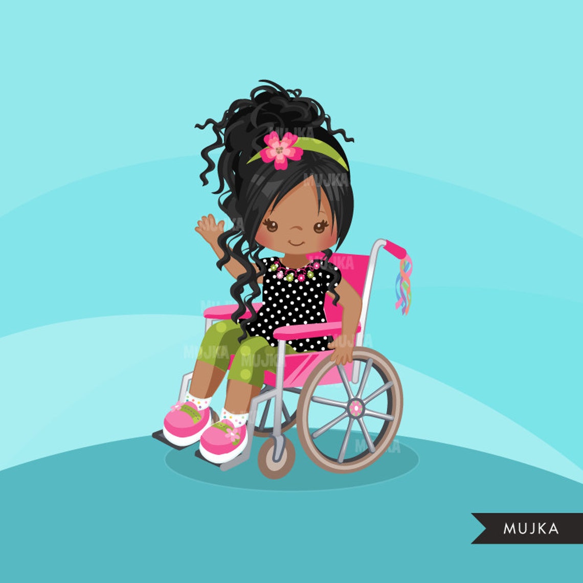 Special Needs Wheelchair Clipart Disability Kids - Etsy