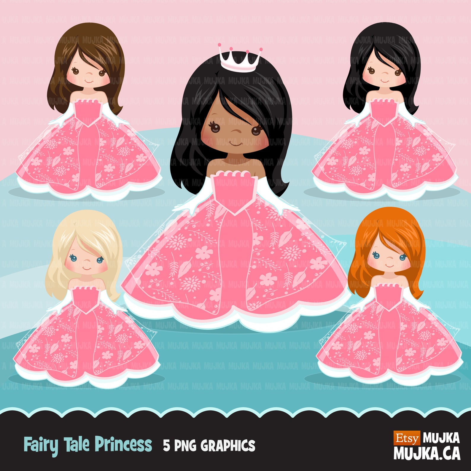 Fairy Tale Princess Clipart. Story Book Characters Princess - Etsy