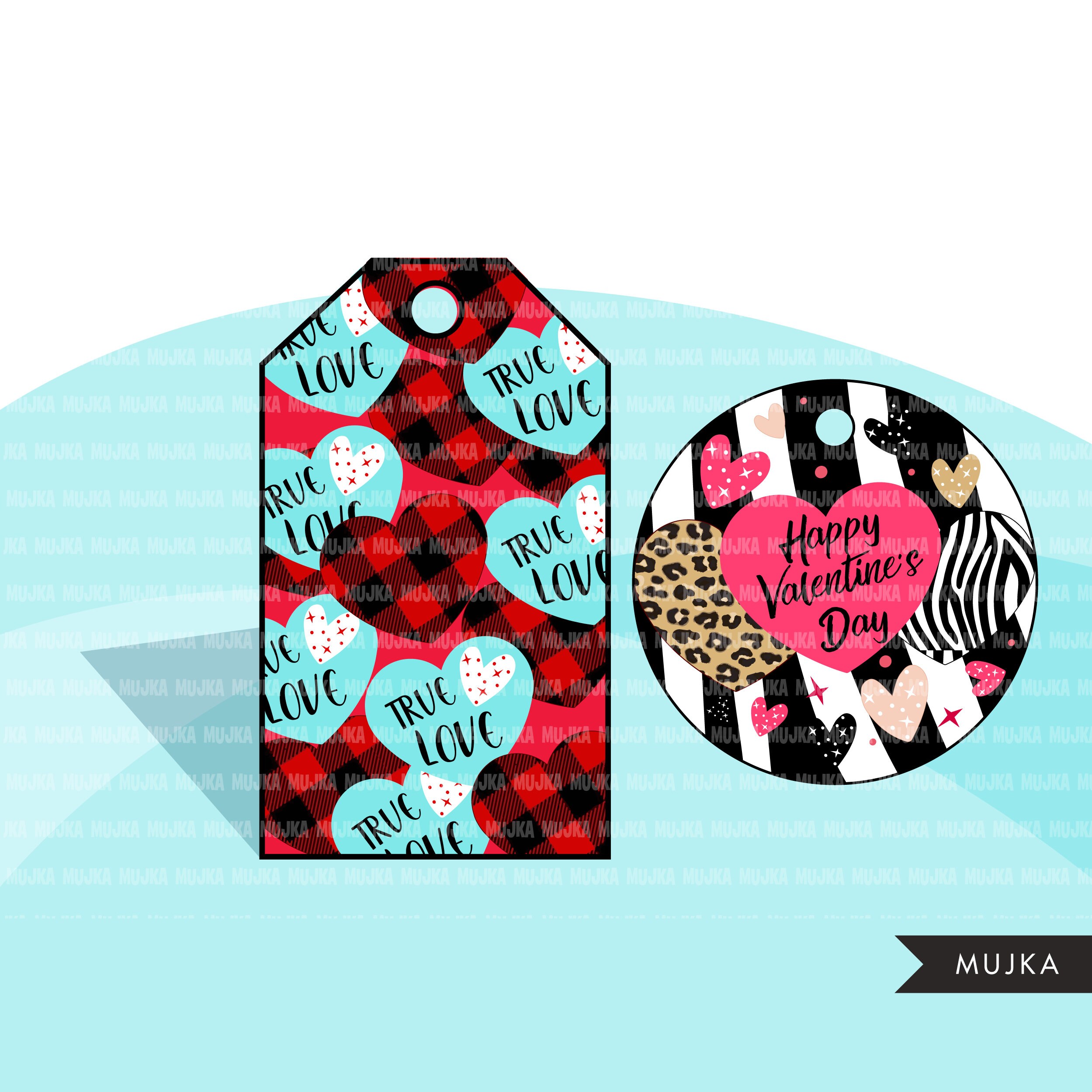 Printable Valentine's Day Gift Tags Heart Gift Tags | Etsy