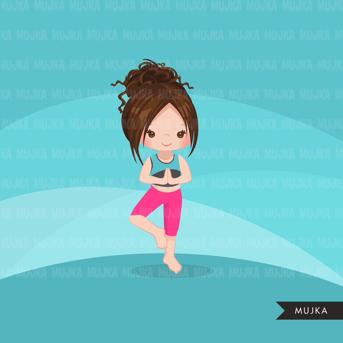 Yoga Clipart. Healthy Lifestyle Fitness Workout Graphics - Etsy