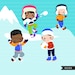 Snowball Fight Clipart, Winter Graphics, Outdoors, Snowman, Snow ...