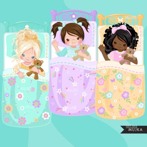 Slumber Party Clipart, Movie Night, Girl's Pajama Party, Play Night ...