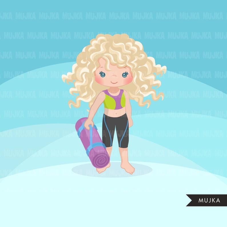 Yoga Clipart. Healthy Lifestyle Fitness Workout Graphics - Etsy