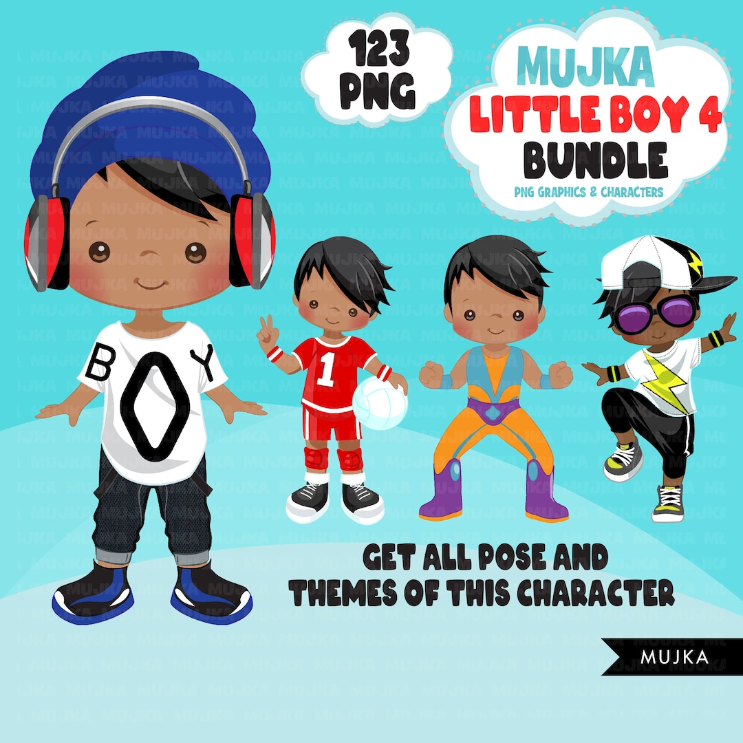 Cute Latino Boy Png Bundle, Mexican Boy, Hispanic Children Art, Little ...