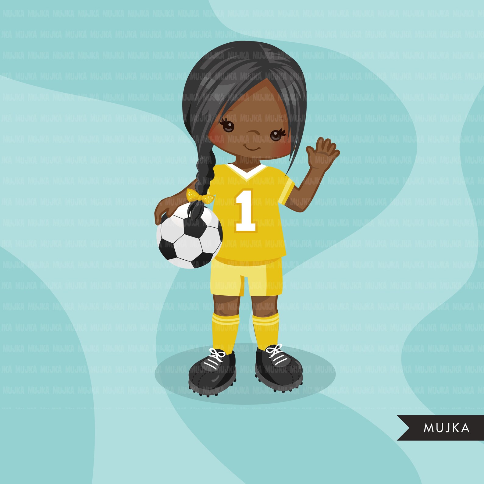 Soccer clipart. Sport graphics girls soccer player | Etsy