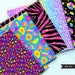 Animal Print Digital Papers, Seamless Neon Patterns, Zebra Print ...
