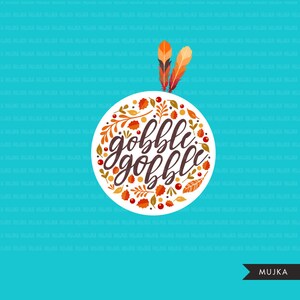 Thanksgiving Clipart. Thanksgiving Word Art, Lettering Fall Leaves ...