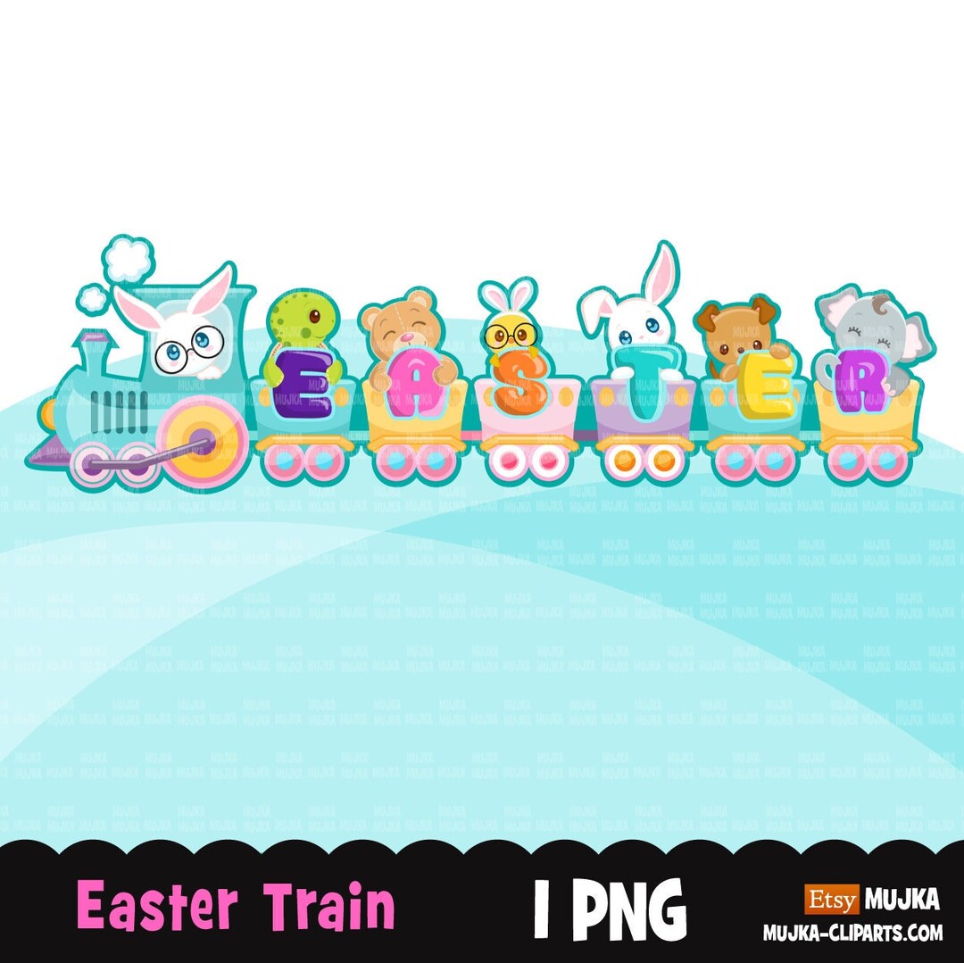 Easter Train Png, Easter Train Clipart, Easter Animals Png, Easter ...