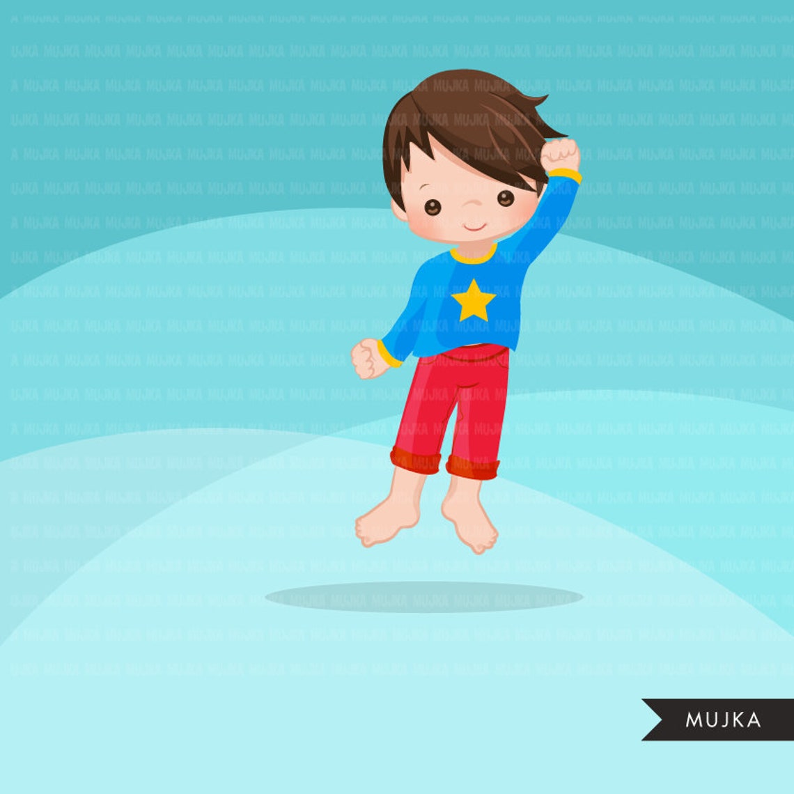 Bounce House Jumping Kids Clipart Trampoline Kids Birthday | Etsy