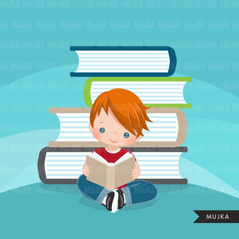 Reading Clipart School Activity Homework Student Graphics | Etsy