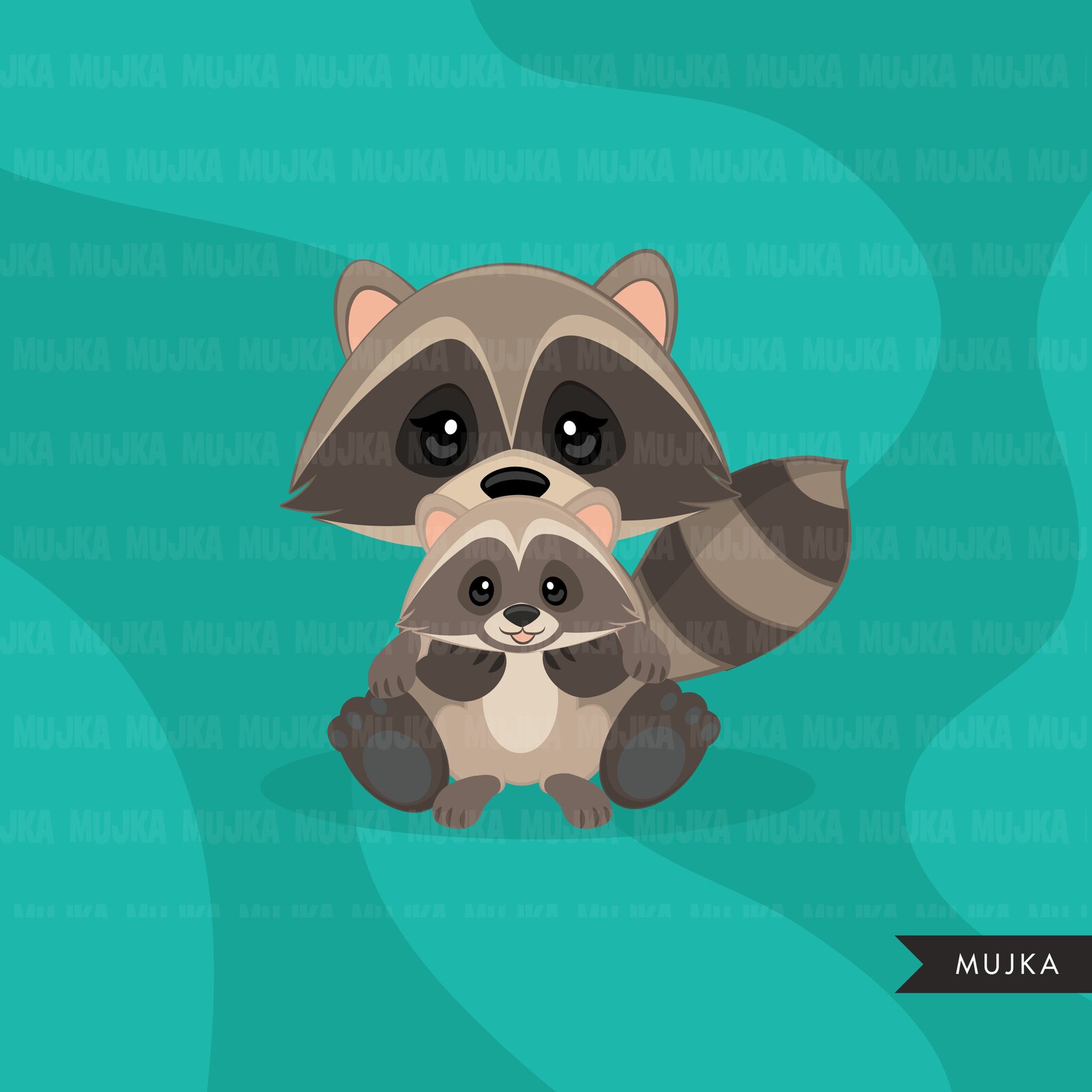 Woodland Animals Love Clipart. Valentine's Day Animal - Etsy