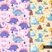 Baby Dino Digital Papers, Dinosaur Seamless Patterns, Dino Printable ...