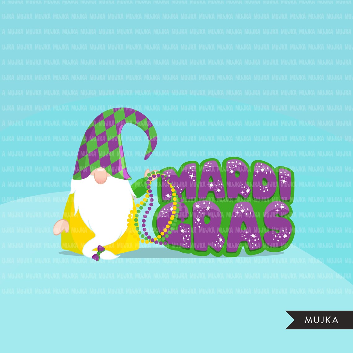 Mardi Gras Gnomes Clipart Carnival Clip Art Masquerade - Etsy